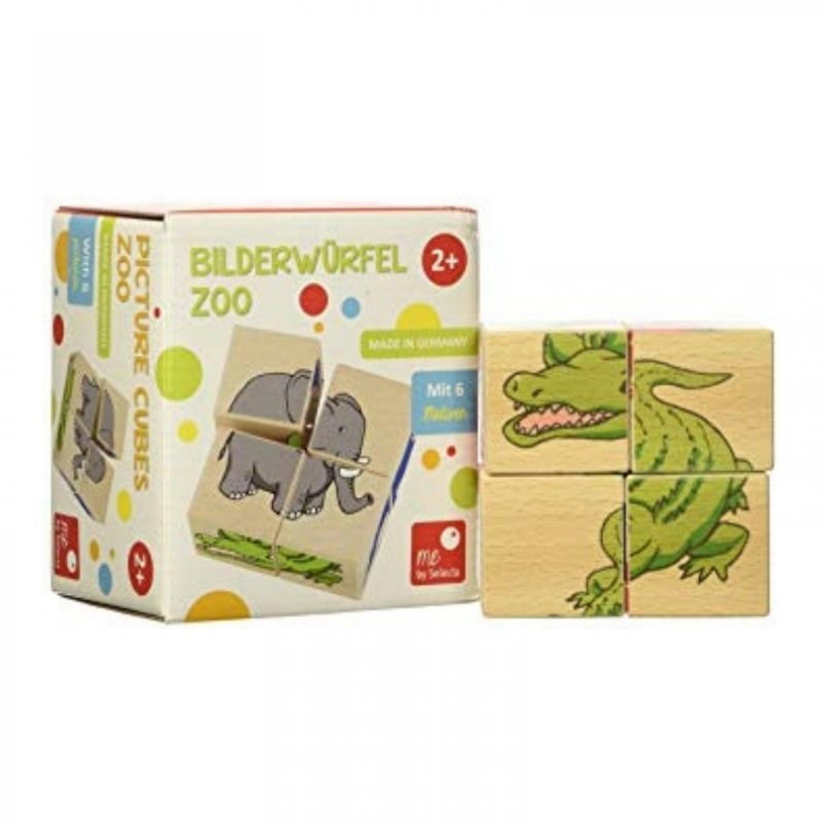 Cubes en bois Zoo - Selecta | Jeujouethique.com