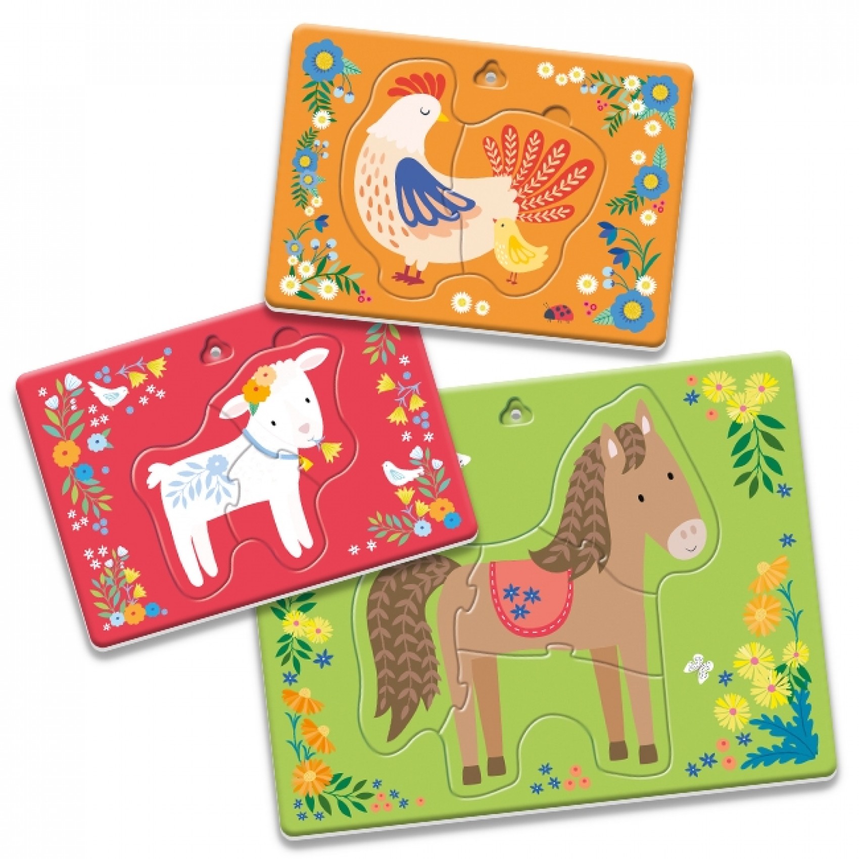 Puzzle À la ferme - 2 ans - Ludattica | Jeujouethique.com