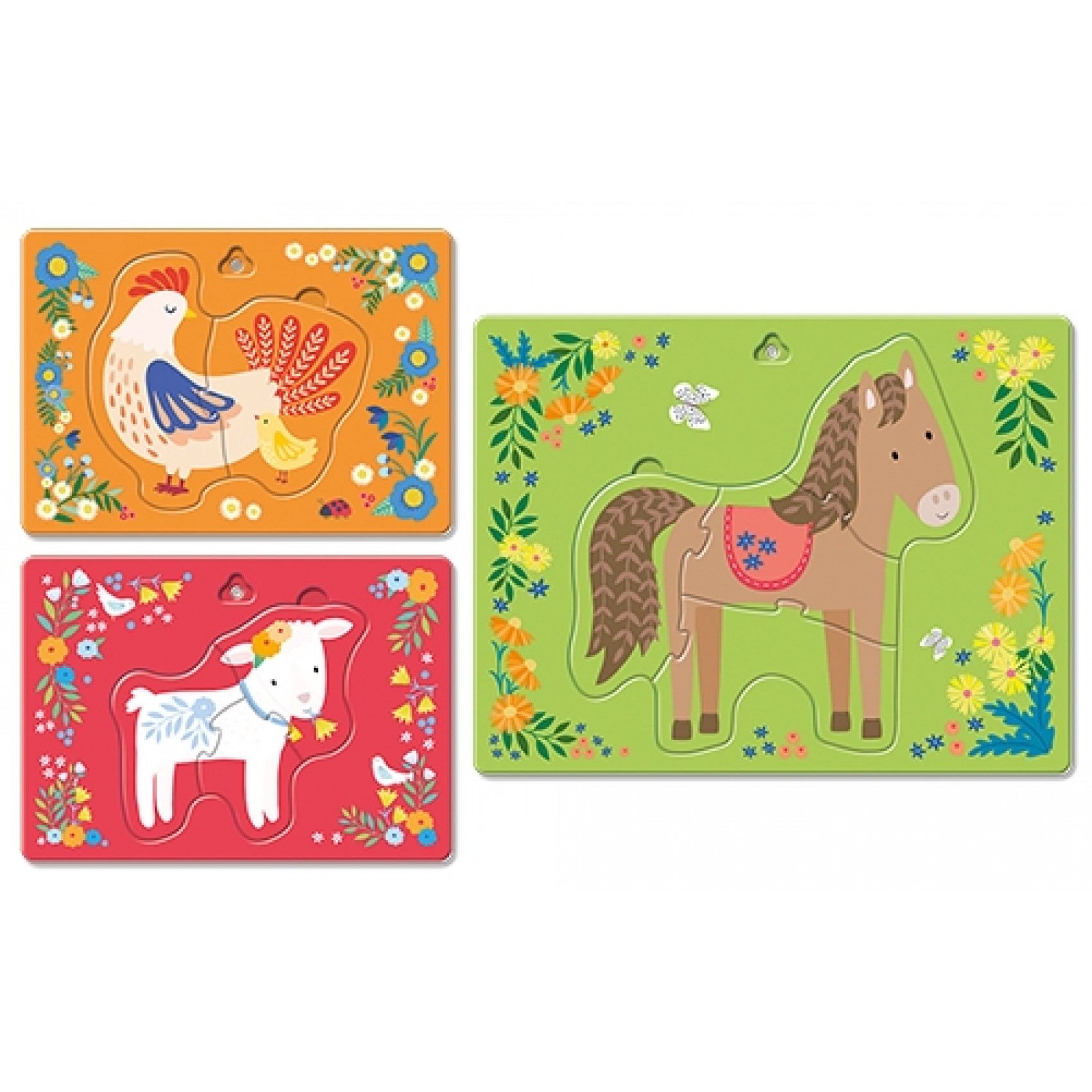 Puzzle À la ferme - 2 ans - Ludattica | Jeujouethique.com