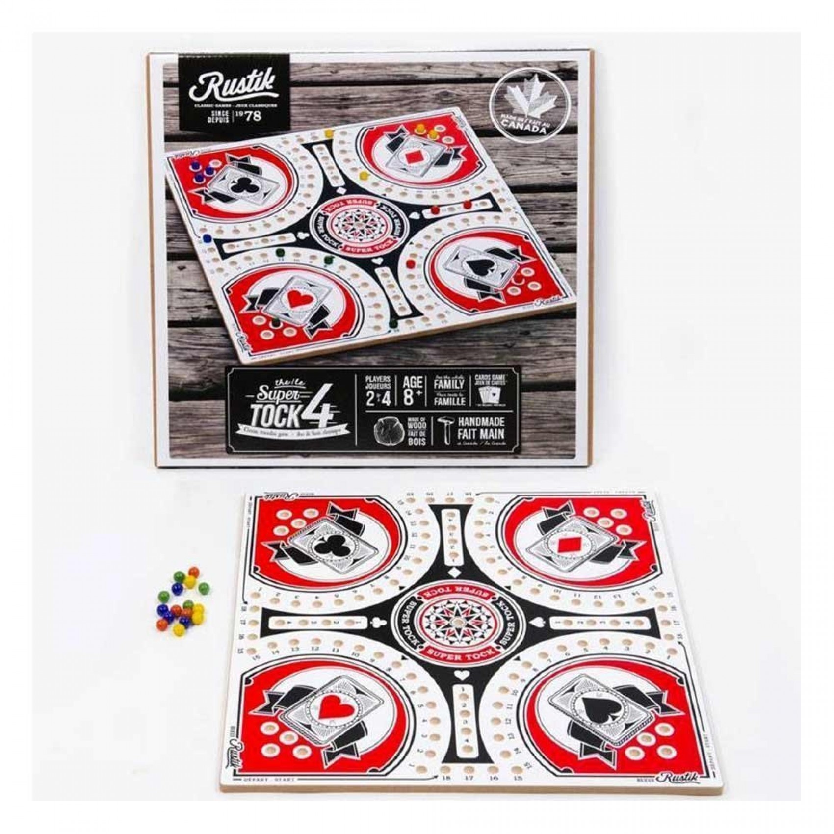 Jeu de Tock 4 joueurs - Rustik | Jeujouethique.com