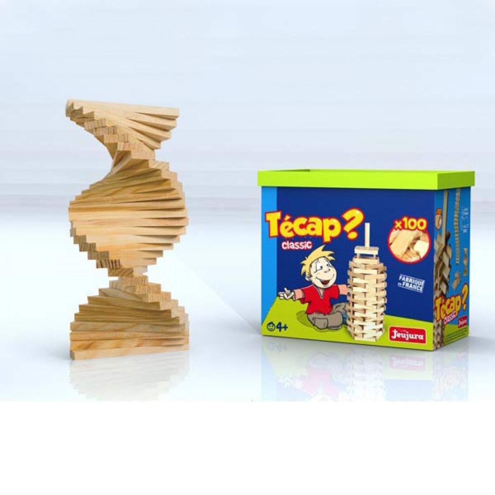 Tecap classic 100 pièces en bois - Jeujura | Jeujouethique.com