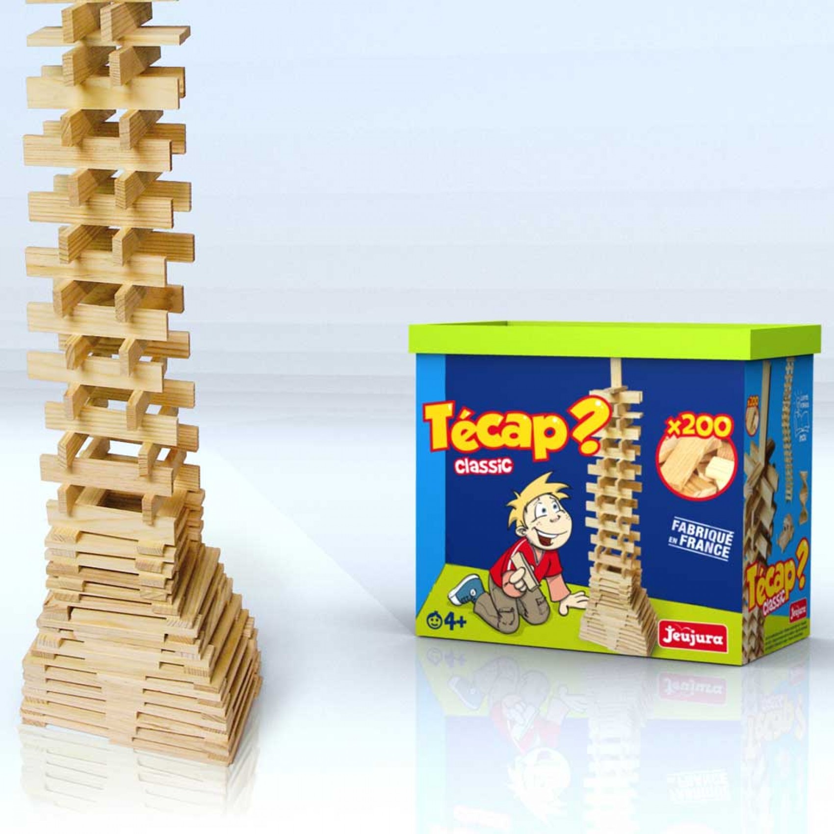 Tecap classic 200 pièces en bois - Jeujura | Jeujouethique.com