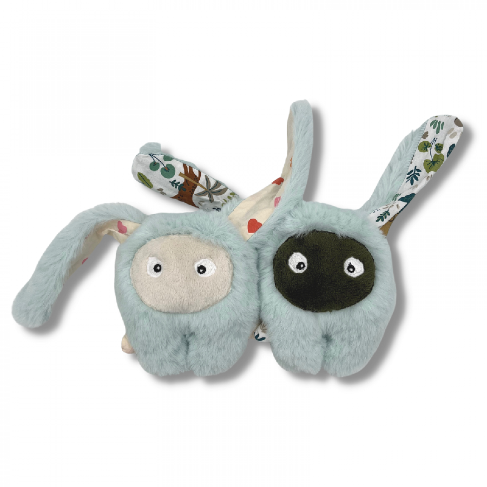 Peluche Lapin Mini-bestiole Vert eau Fluffy | Jeujouethique.com