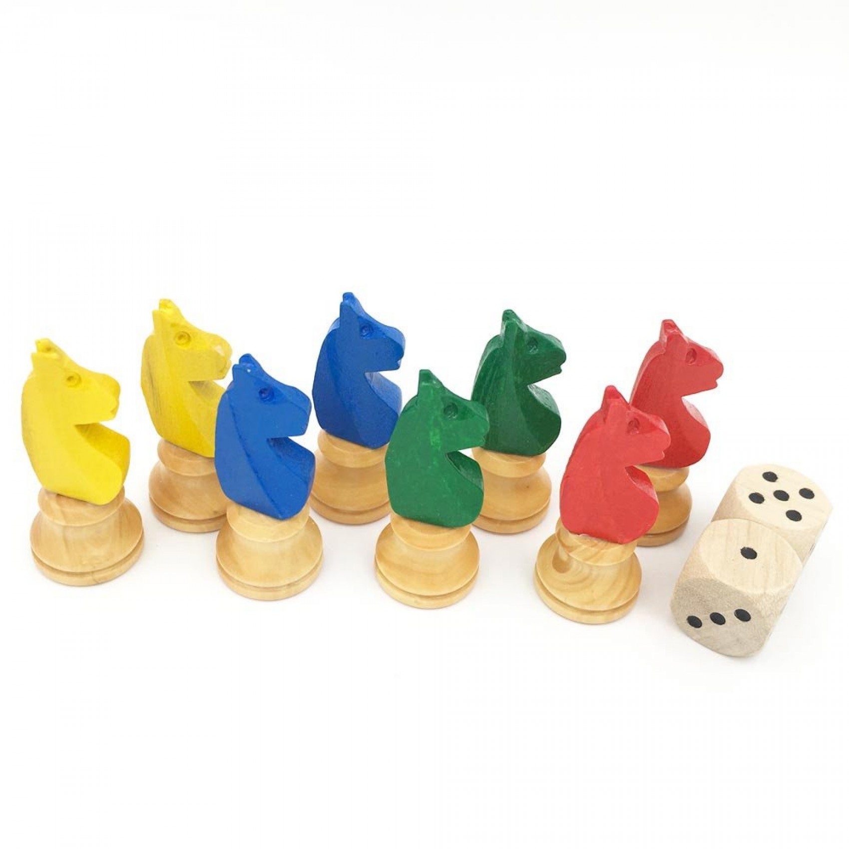 8 Pions pour jeu de petits chevaux - Artisan du Jura | Jeujouethique.com