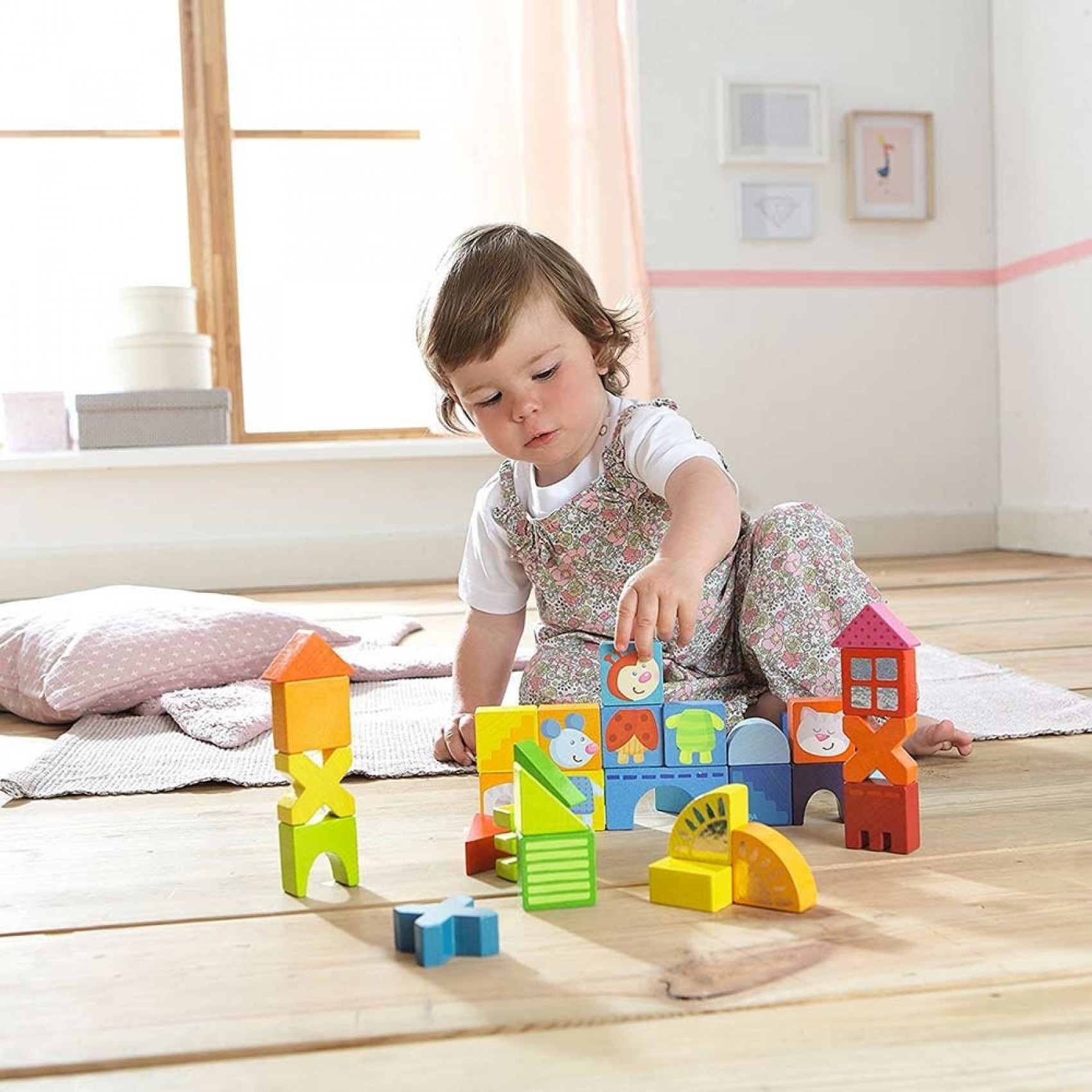 Blocs de construction Chat Souris et Compagnie - Haba | Jeujouethique.com