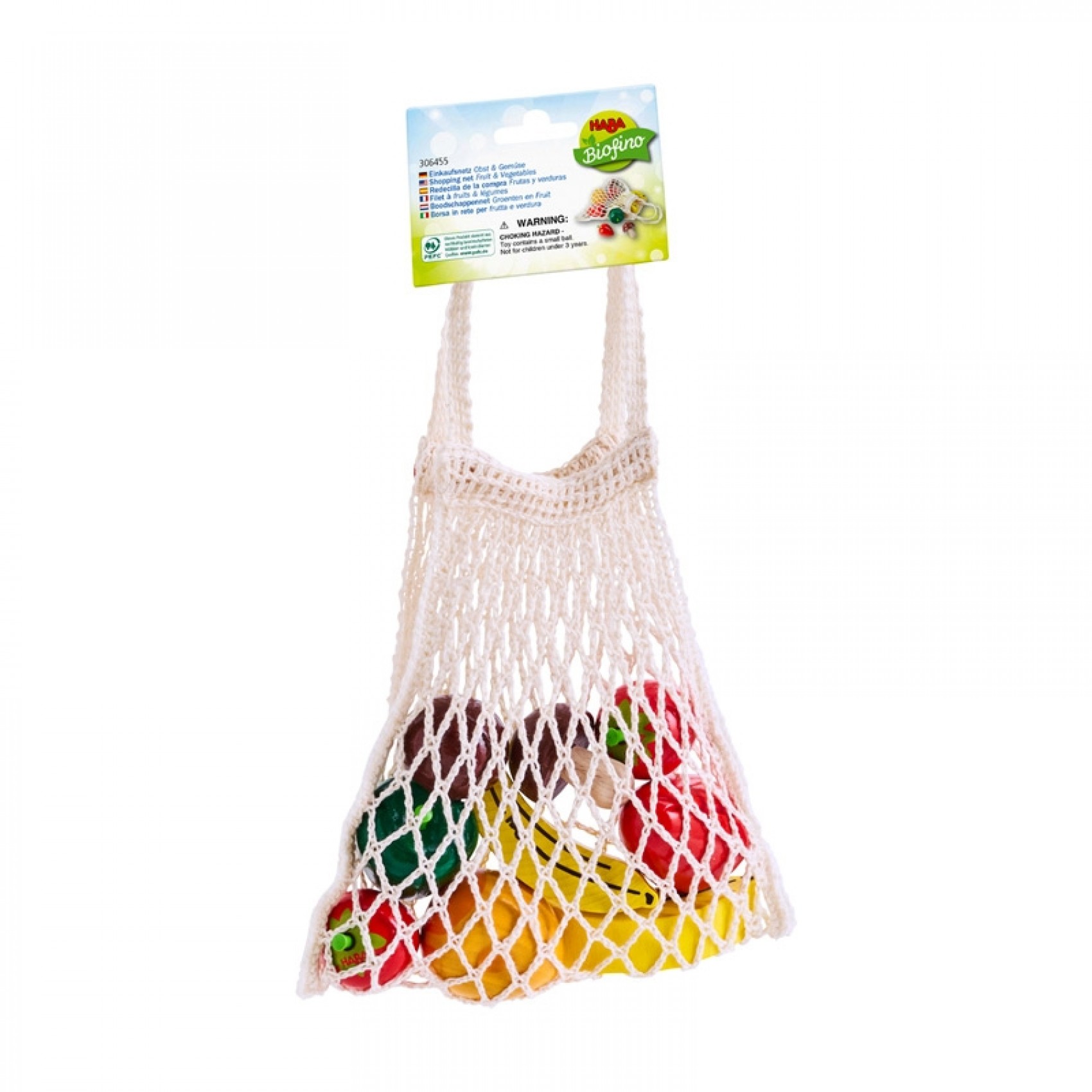 Filet de fruits et légumes du marché en bois - Haba | Jeujouethique.com