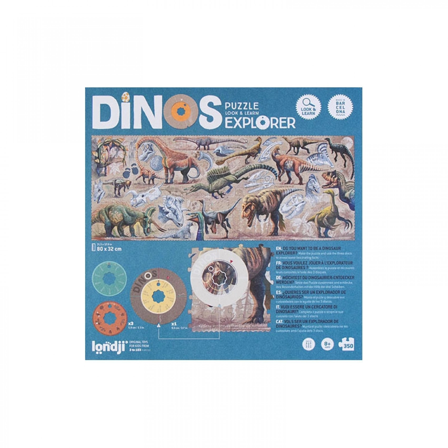 Puzzle dinos explorer 350 pièces | Jeujouethique.com