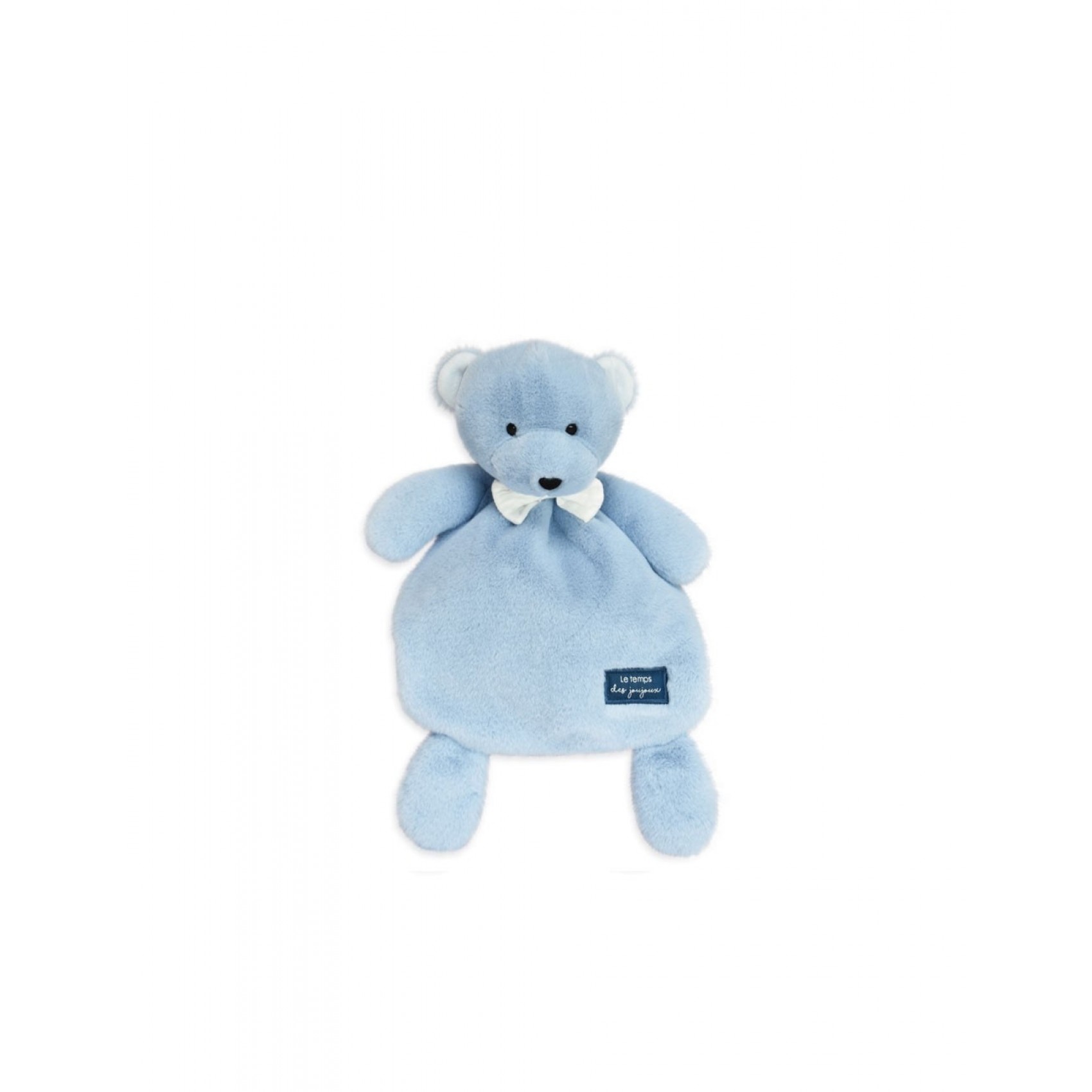 Peluche bouillotte ours bleu - 30 cm - Maïlou Tradition | Jeujouethique.com