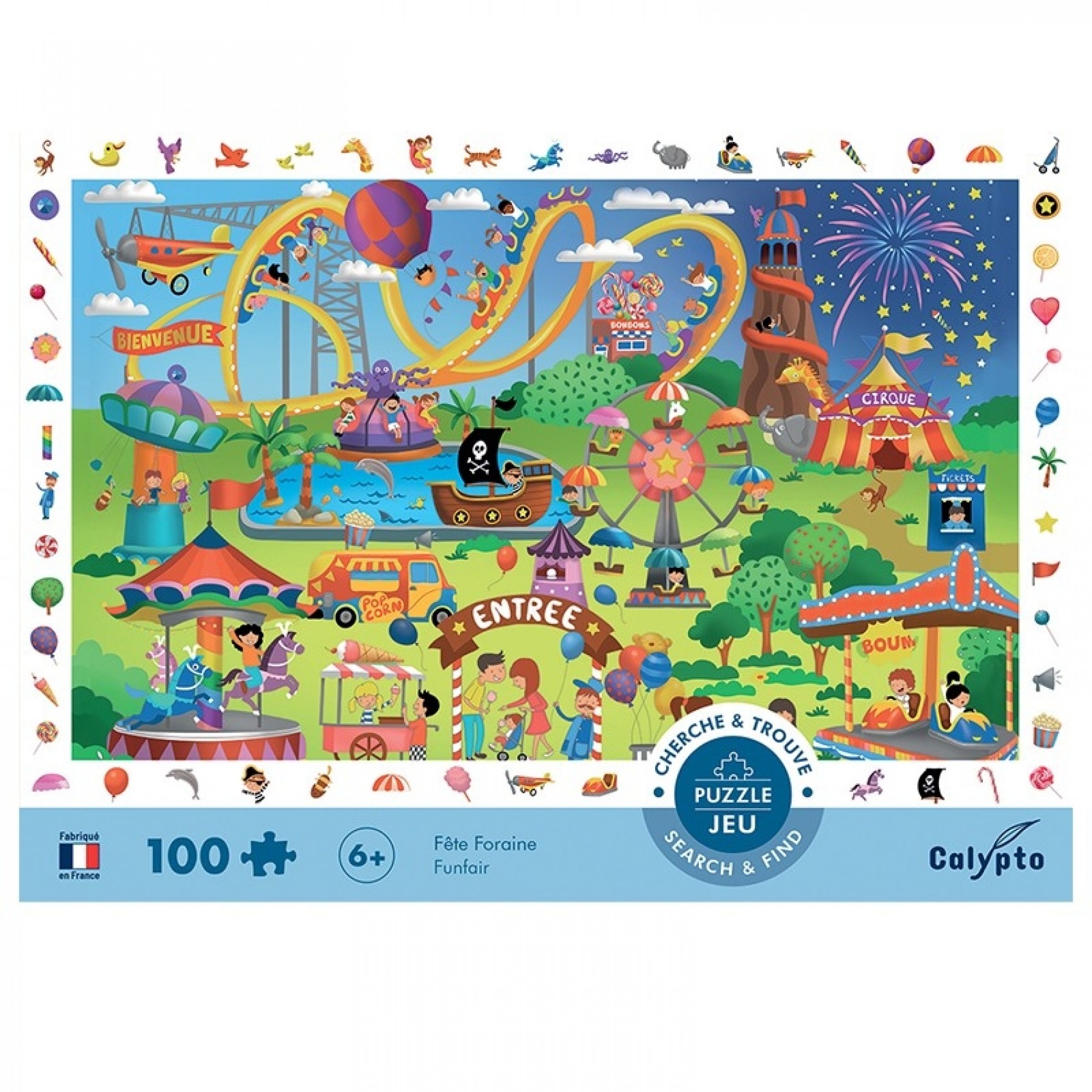 Puzzle 100 pièces Fête foraine | Jeujouethique.com