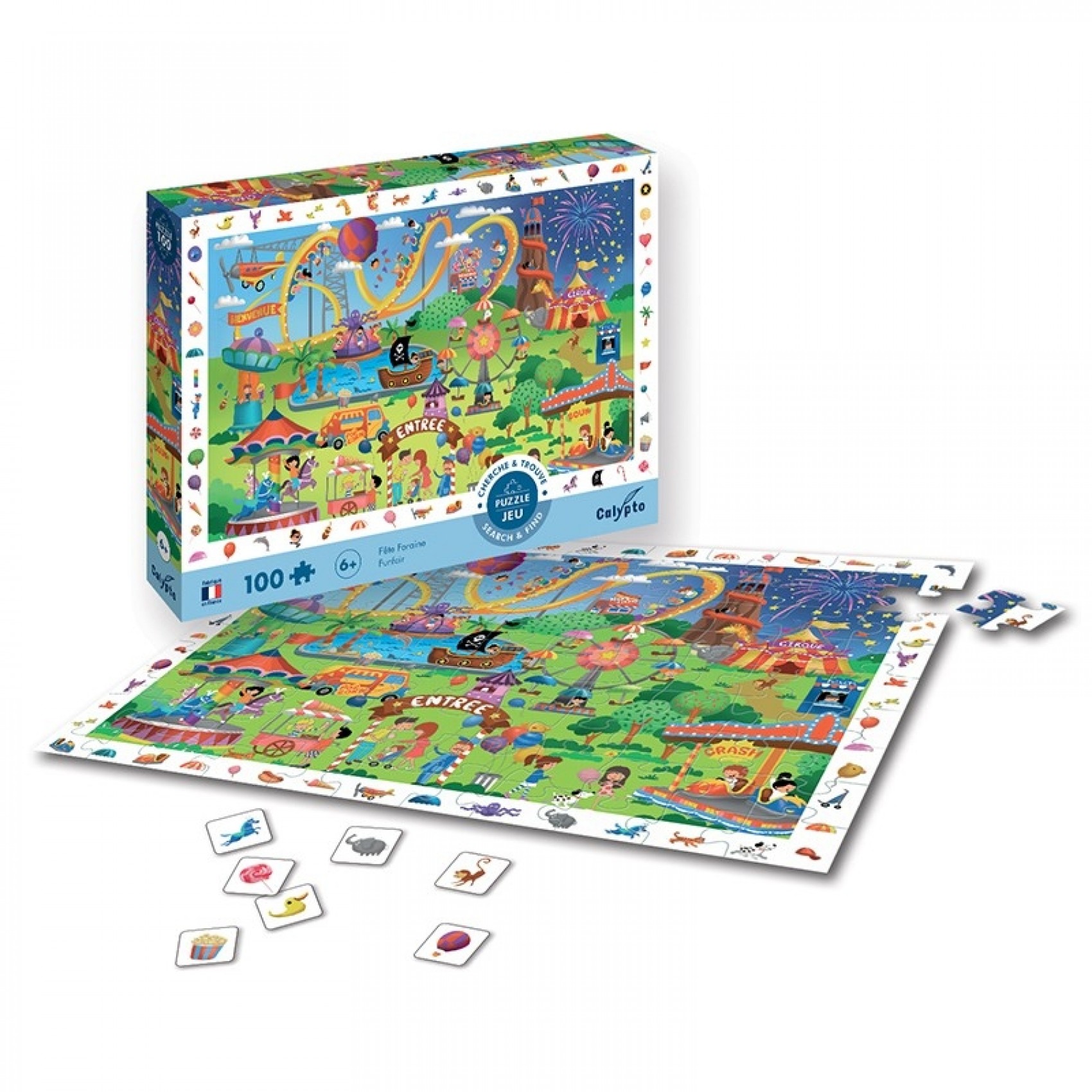 Puzzle 100 pièces Fête foraine | Jeujouethique.com