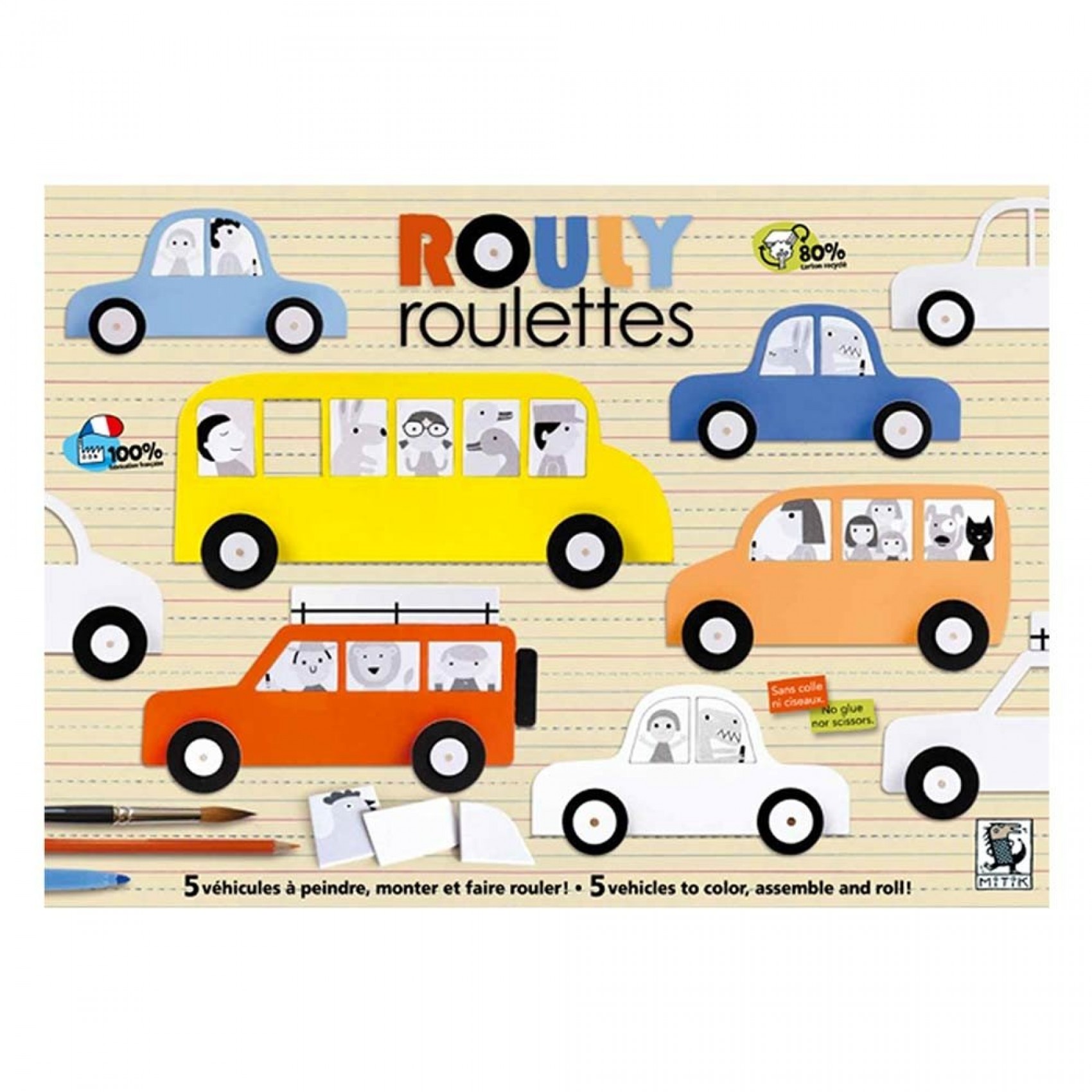 Rouly Roulettes véhicules à construire - Mitik | Jeujouethique.com
